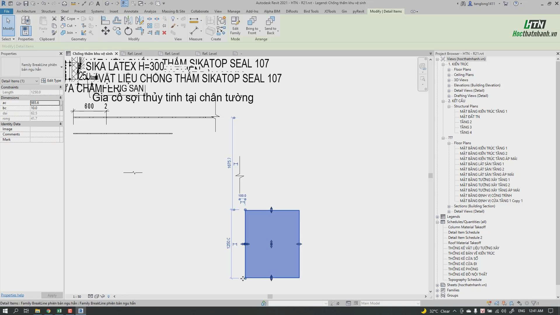 Hướng dẫn tạo family 2d và sử dụng detail component, repeating detail ...