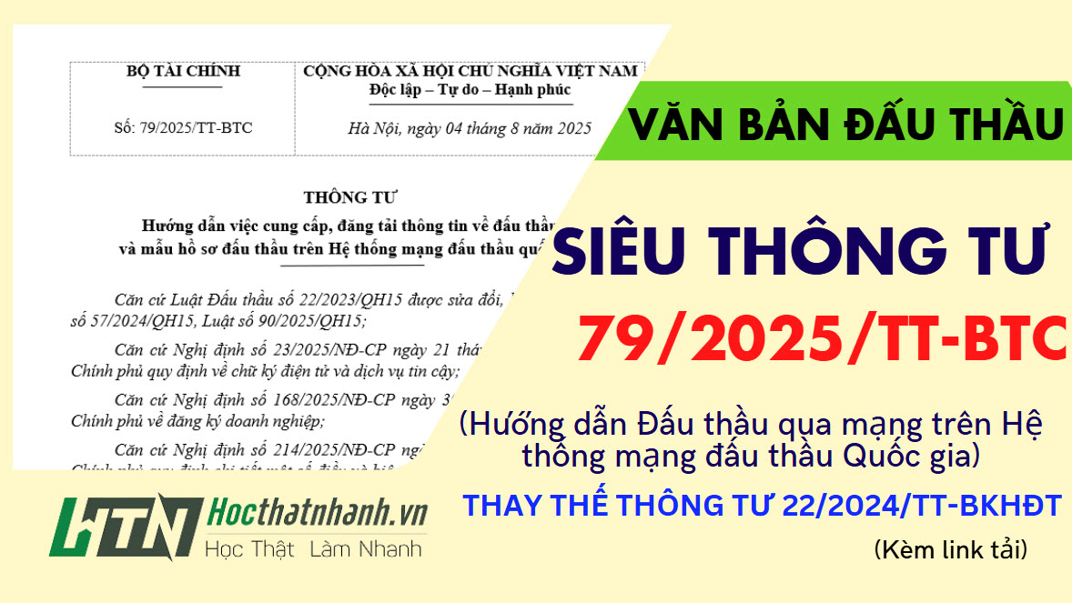 Thông tư 79/2025/TT-BTC về đấu thầu qua mạng thay thế Thông tư 22/2024 ...